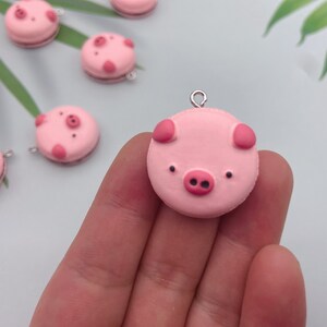 Resin Kawaii Animal Pig Charms Cartoon Charms Pendant for DIY Earring ...