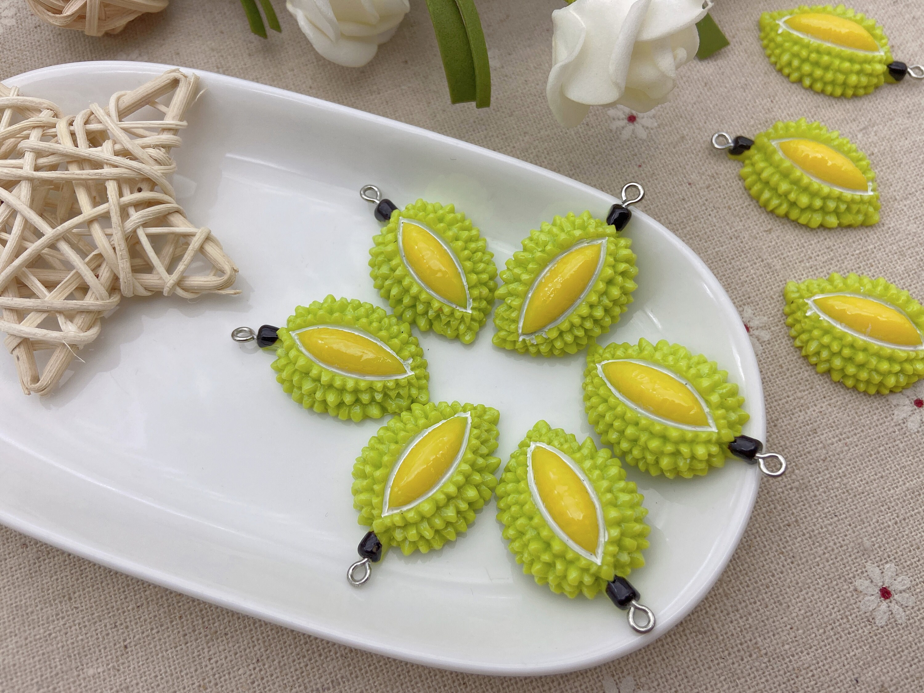 Kawaii Durian Charms,fruit Pendants for Jewelry Making,earring Necklace ...