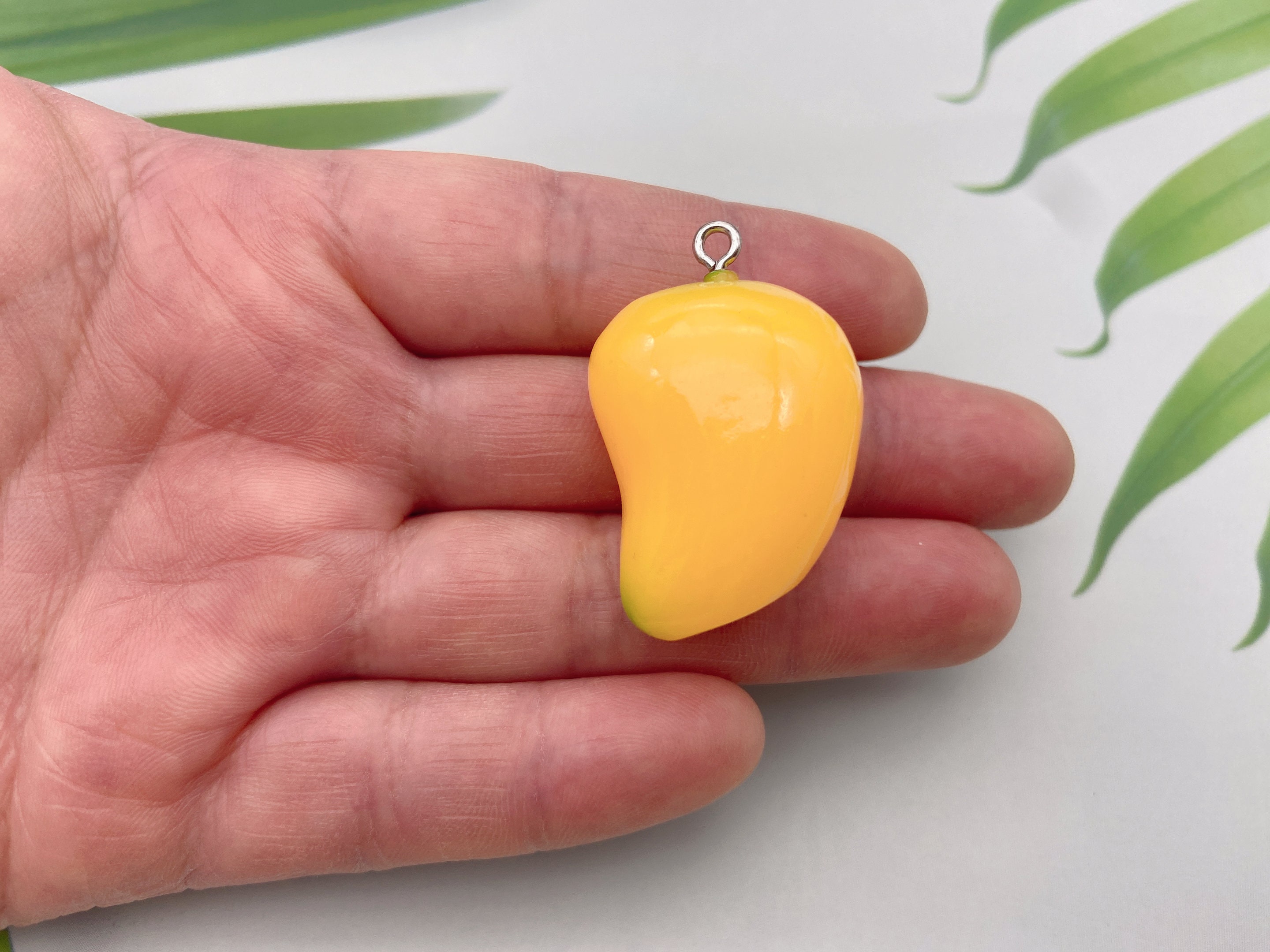 Fruit Charms Resin Mango Charms Pendants for Earring Necklace Bracelet Key Chain Jewelry Making ...