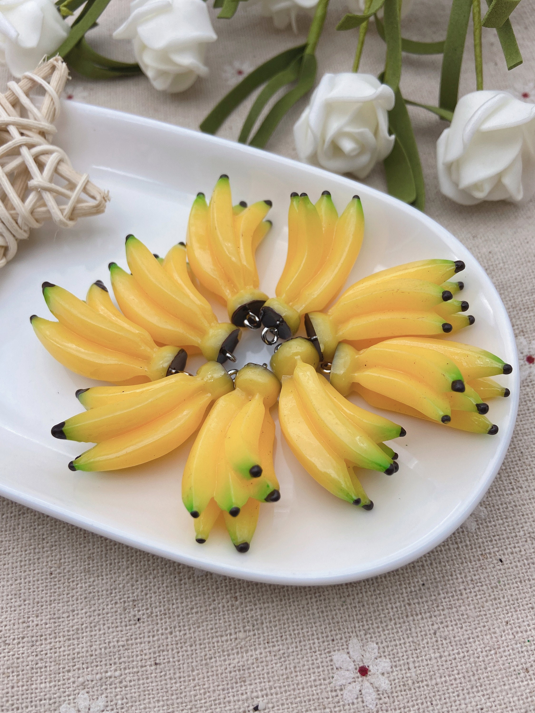 Kawaii Banana Charms,fruit Pendants for Jewelry Making,earring Necklace ...