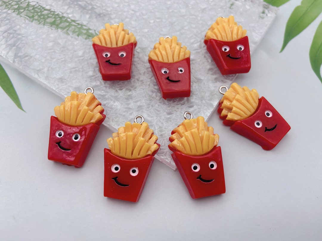 Resin Miniature Food Yummy French Fries Charms Earring Necklace ...