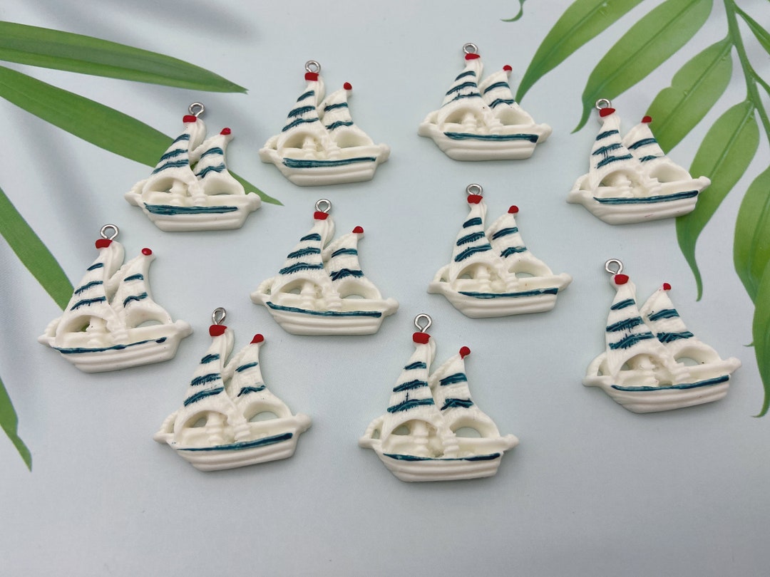 Resin Sailboat Charms,sailboat Ship Pendants for Jewelry Making,earring ...