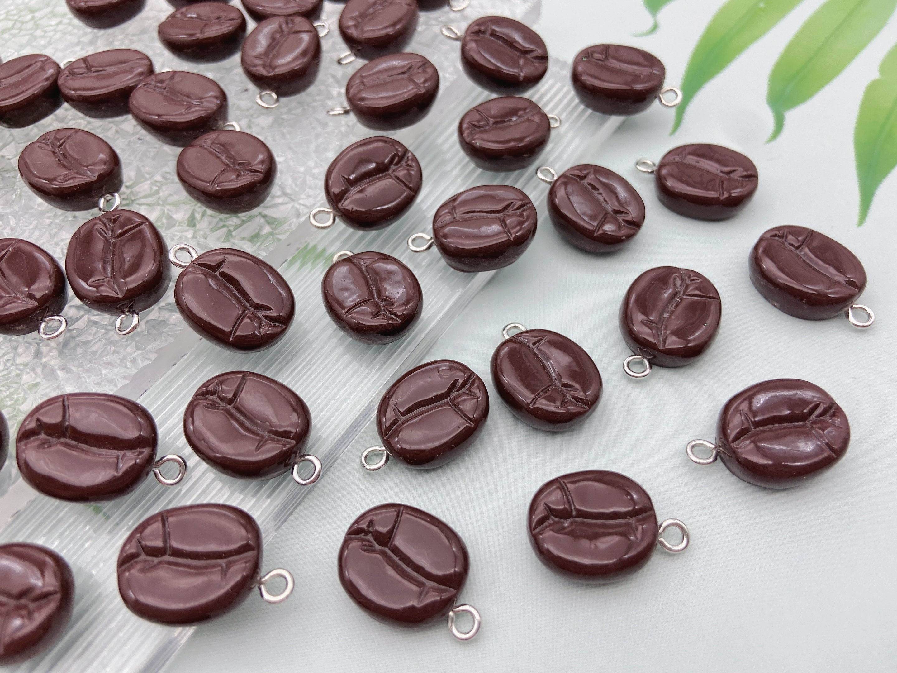Resin Miniature Food Cute Coffee Beans Charms Earring Necklace Bracelet ...