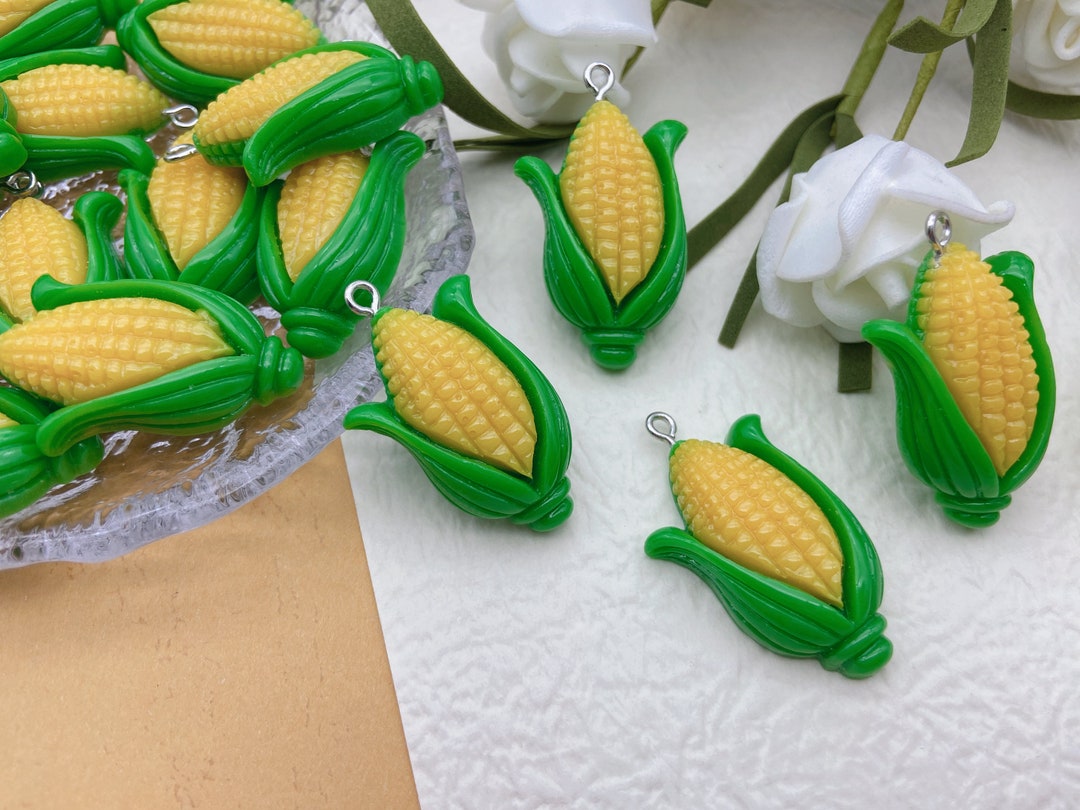 Resin Maize Corn Charms,vegetable Pendants for Jewelry Making,earring ...