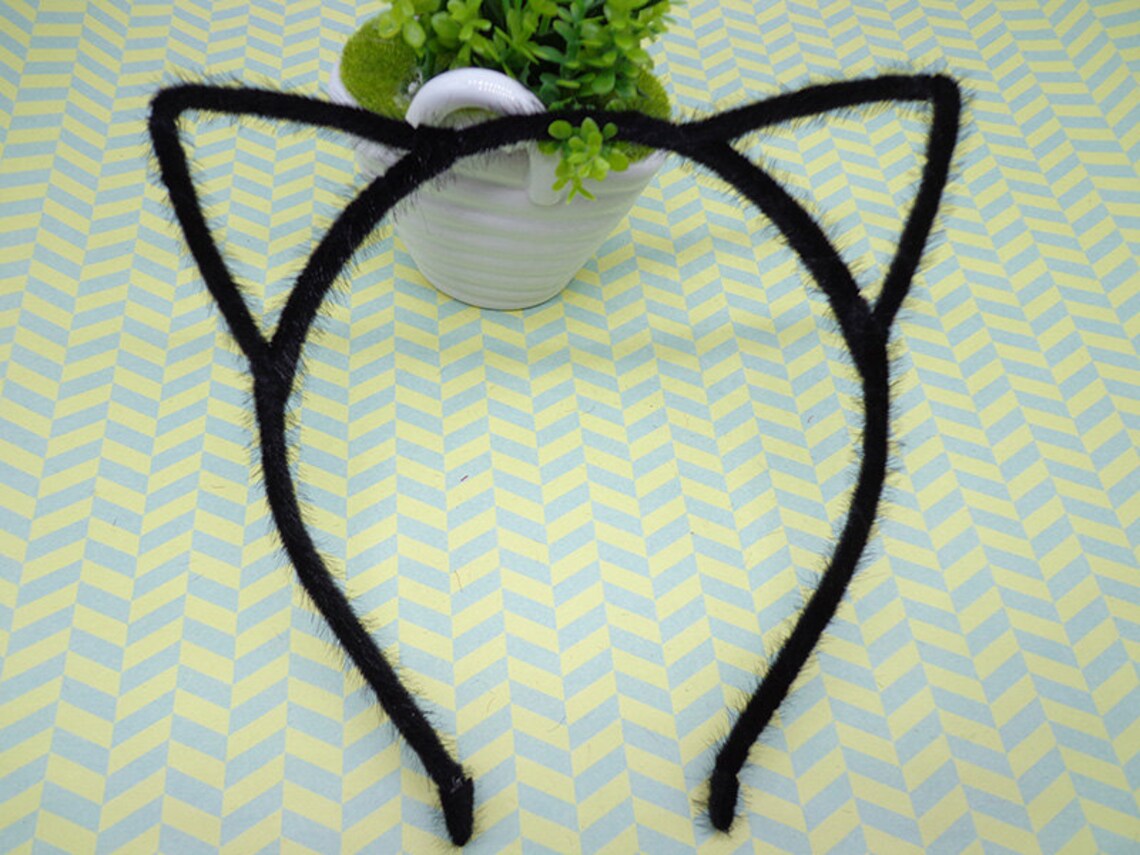 5 Pcs Headbandsblac Cat Head Shape Headband 6mm Wide - Etsy