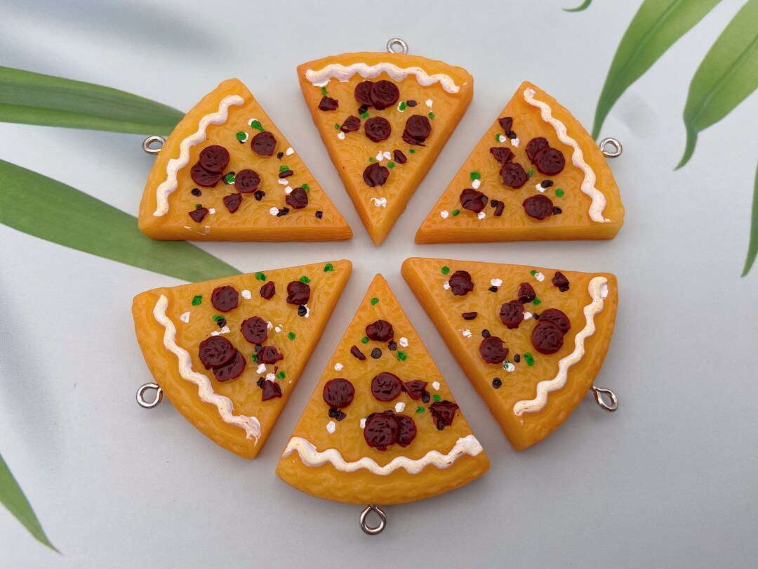 Resin Miniature Food Yummy Pizza Charms Earring Necklace Bracelet ...
