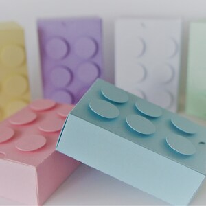Building Block Boxes in Soft Pale Colors. Set of 6,12 Or24 Medium ...