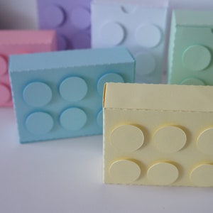 Building Block Boxes in Soft Pale Colors. Set of 6,12 Or24 Medium ...