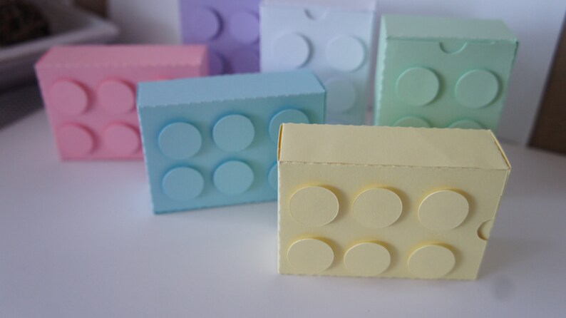 Building Block Boxes in Soft Pale Colors. Set of 6,12 Or24 Medium ...