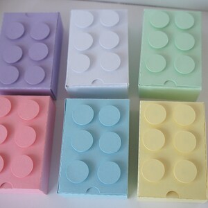 Building Block Boxes in Soft Pale Colors. Set of 6,12 Or24 Medium ...