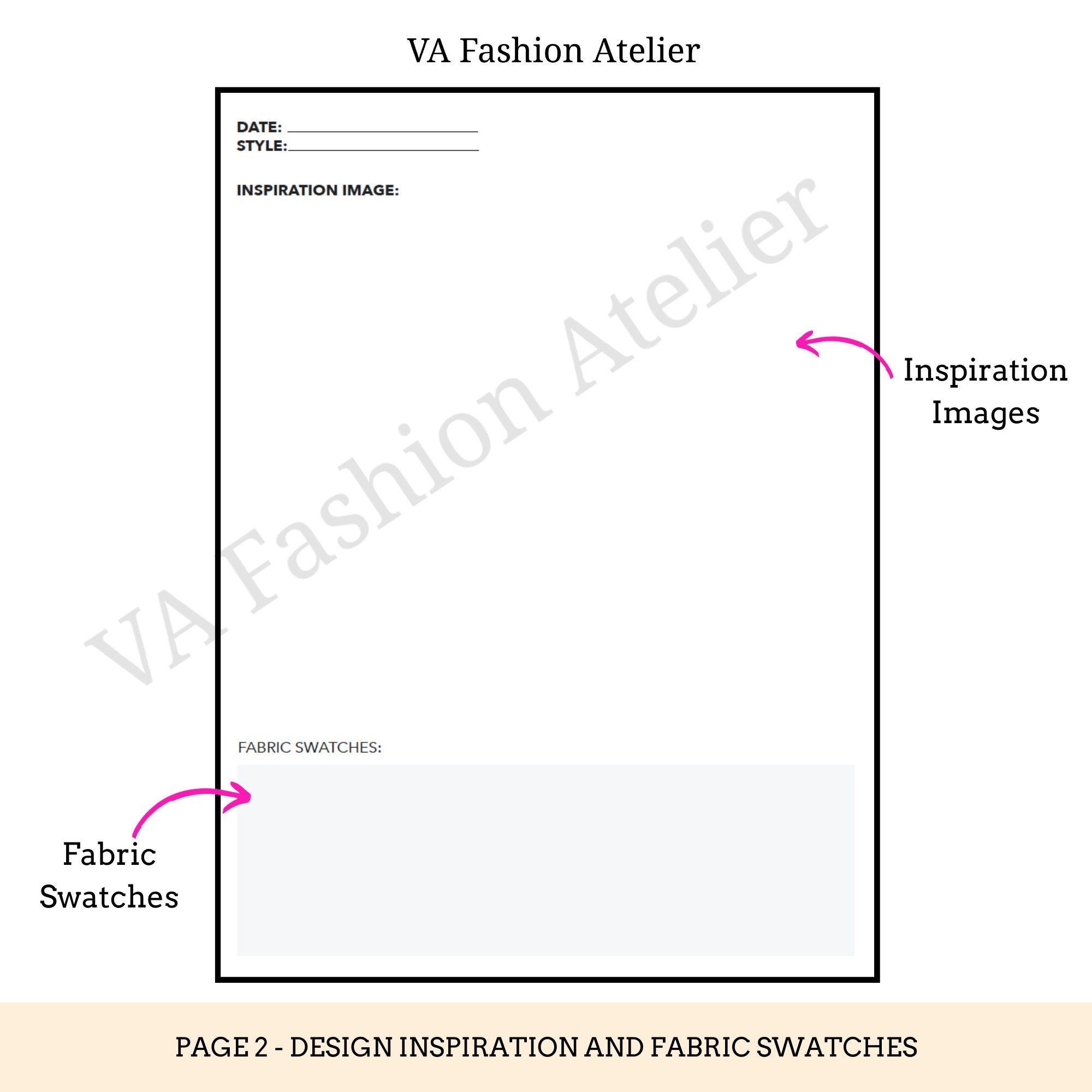 BUNDLE Fashion Design Templates Sketch Details Planner PDF - Etsy