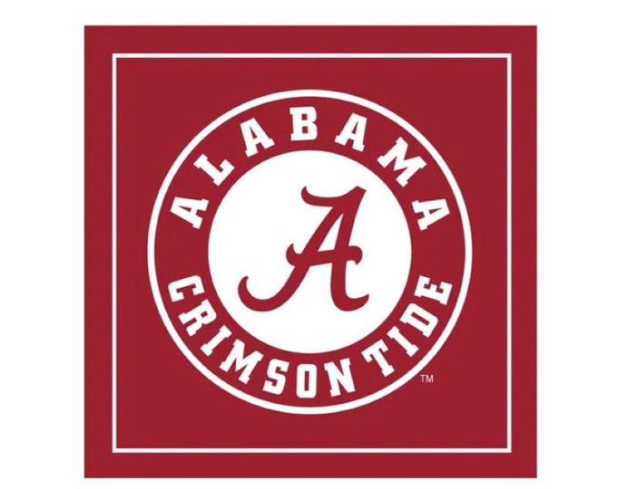 32ct Alabama Crimson Tide 2-ply Premium Beverage Napkins College ...