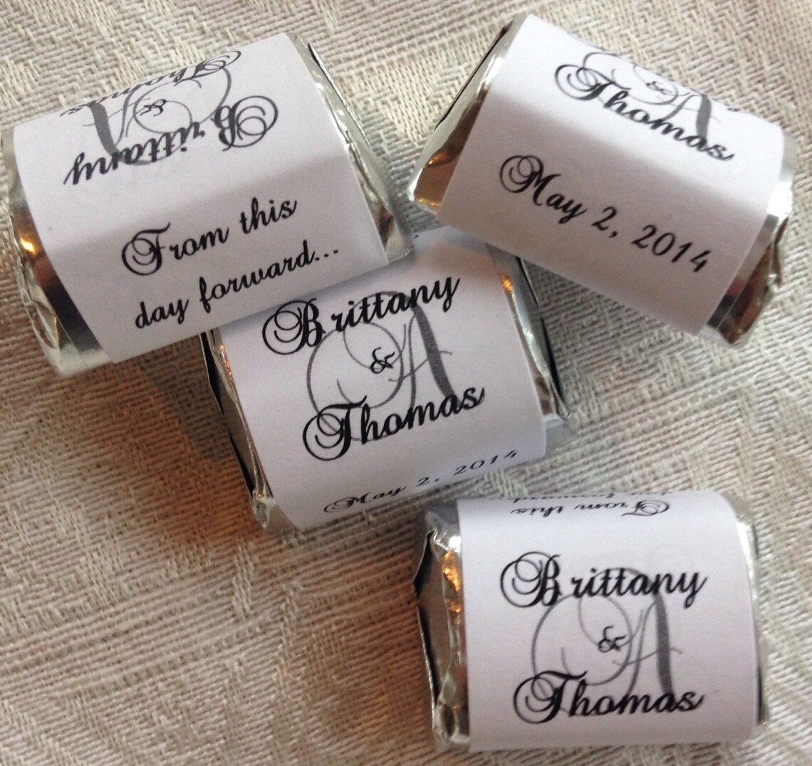 120 MONOGRAM THEMED Hershey Nugget Wrappers/stickers/labels - Etsy