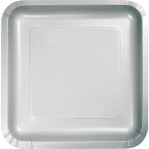 54 Pack Square 7-inch Paper Dessert or Lunch Plates for Wedding ...