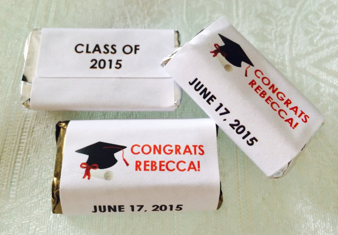 180 GRADUATION Themed Candy Wrappers/stickers/labels for Your HERSHEY ...