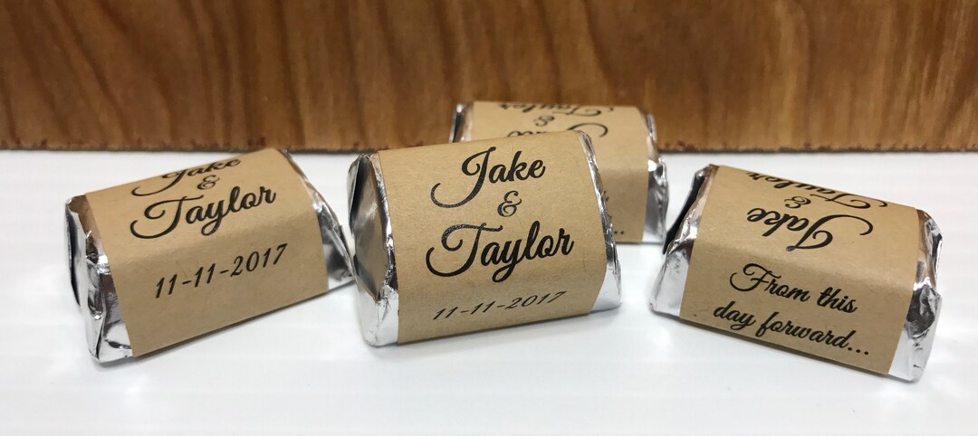 120 Rustic Themed Personalized Candy Labels/wrappers/stickers for ...