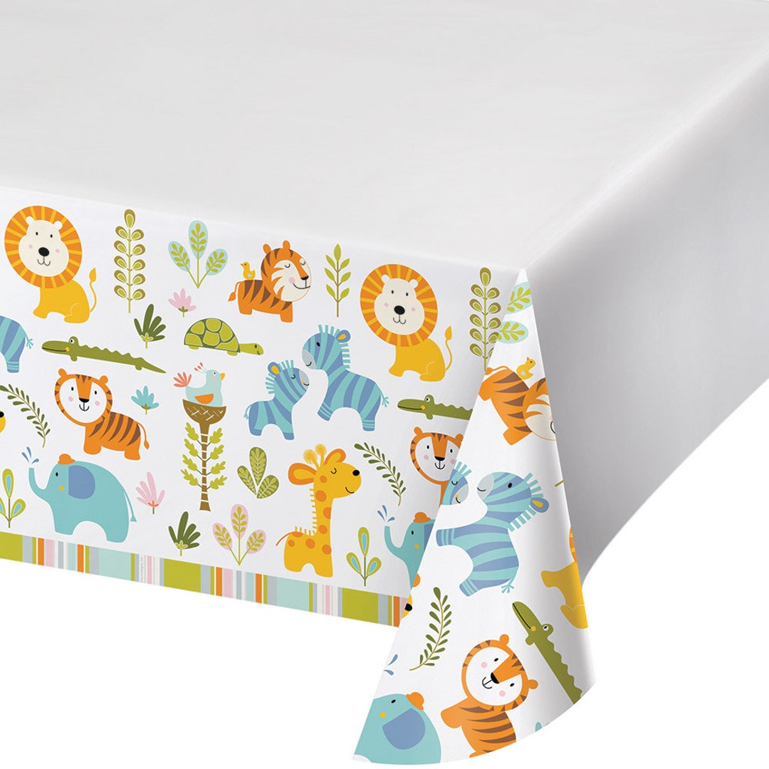 Jungle Safari Premium Table Covers for Kids Birthday Party 1st Shower ...