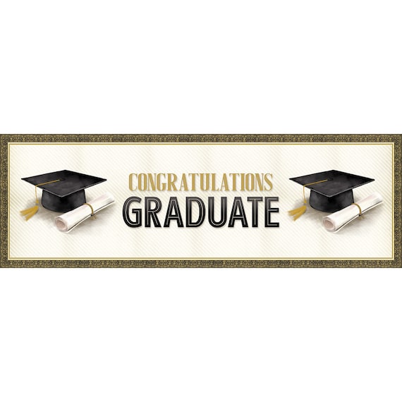1 Premium Graduation Banner Sign Large 60 X 20 | Etsy