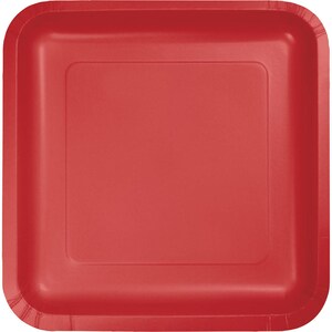 54 Pack Square 7-inch Paper Dessert or Lunch Plates for Wedding ...