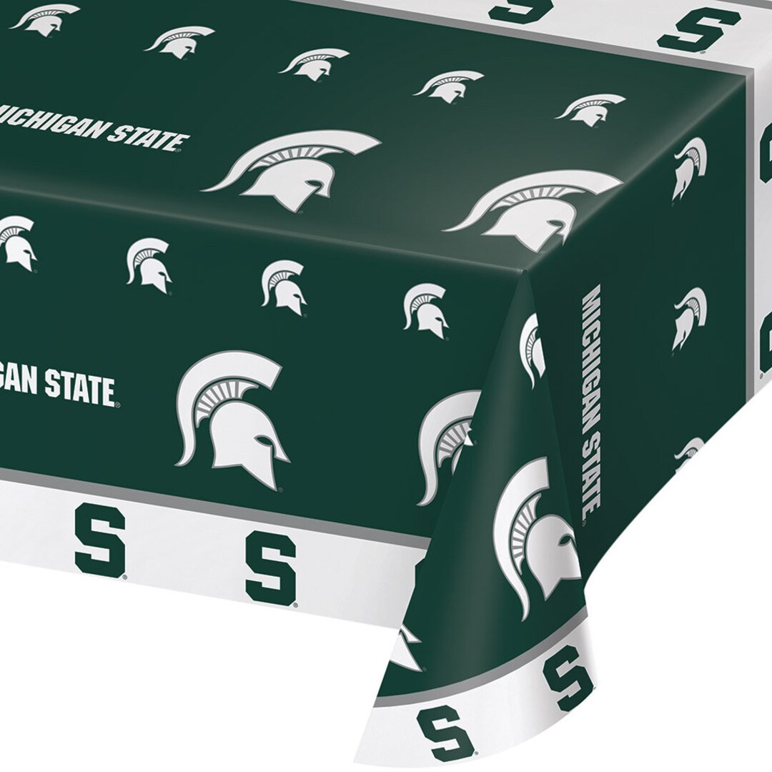 2-pack Michigan State University Spartans Premium Plastic Table Covers ...