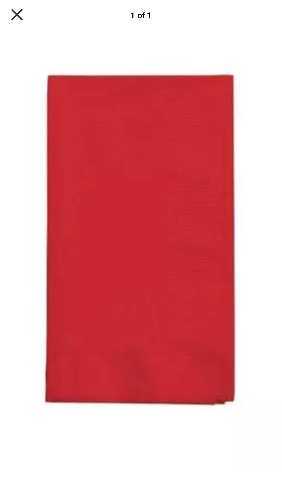 50 Count Package of Red Dinner Quality Napkins 2ply With Scalloped Edge ...