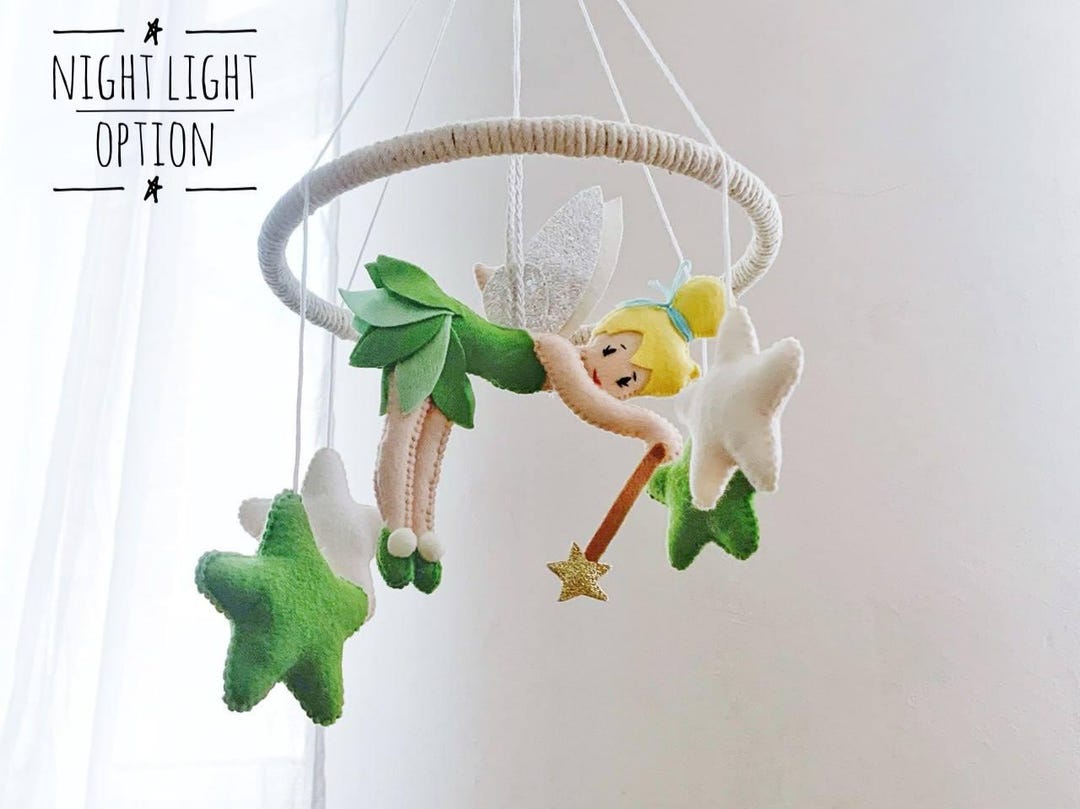 Fairy Tinkerbell Baby Girl Crib Mobile Fantasy Nursery Decor Fairytale ...