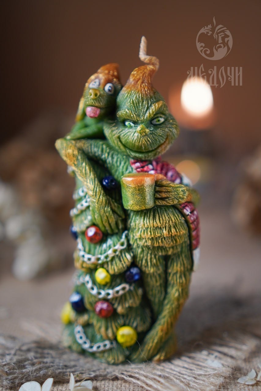 The Grinch, Christmas Mold for Making Candles, Silicone Mold for Soap ...