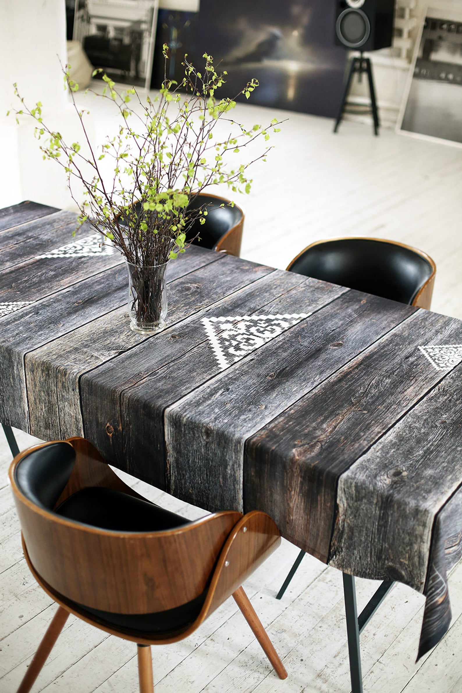 Tablecloth Rustic Wood Tablecloth Rectangle Gray Table Cover Square ...