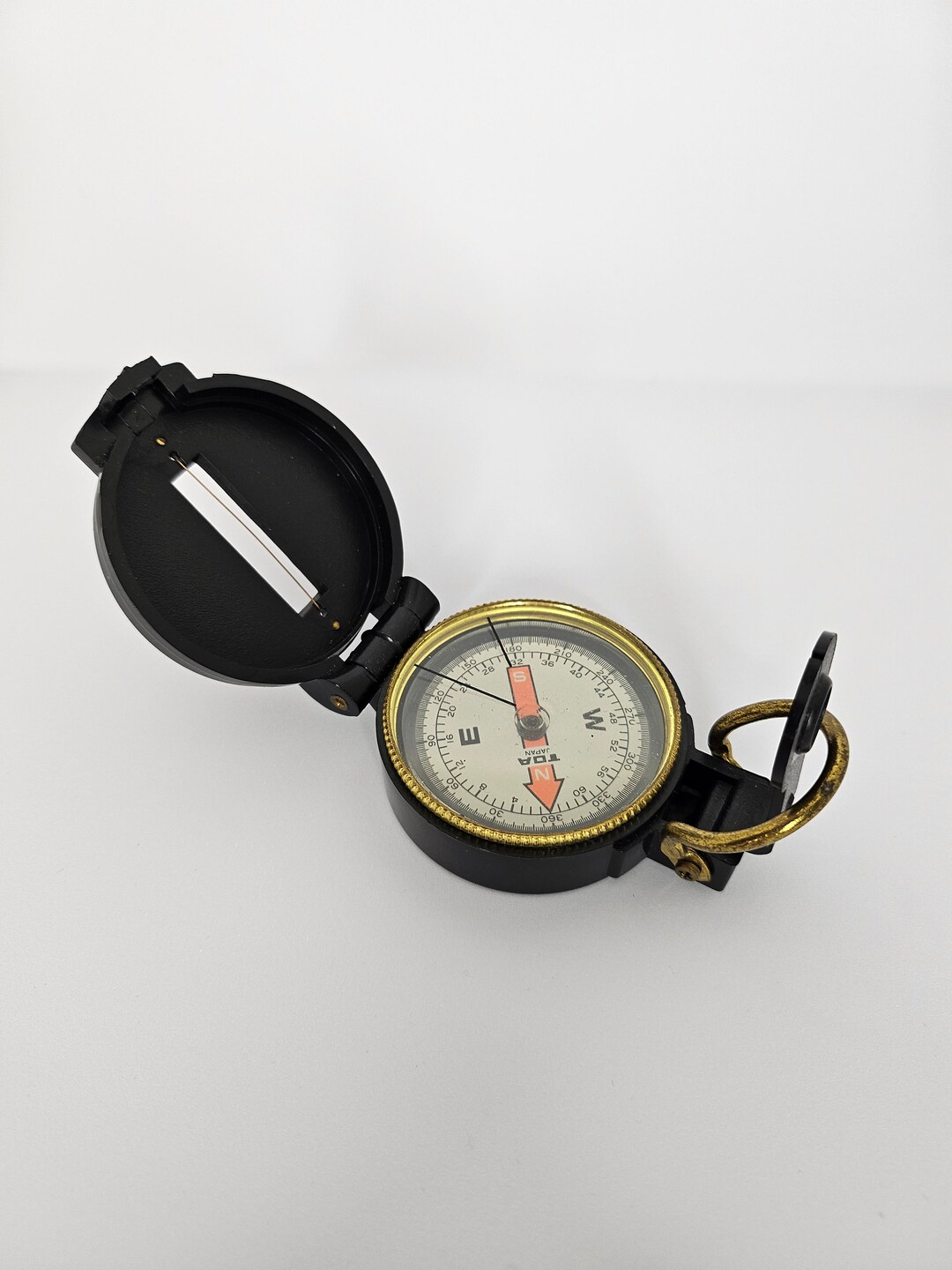Engineer Directional Compass Vintage Black Case JAPAN Hike Geocache ...
