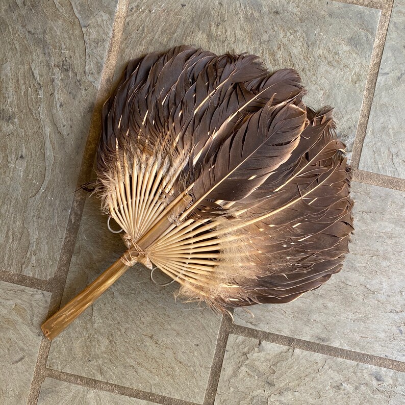 1920s flapper fans turkey feather hand fans set of two | Etsy