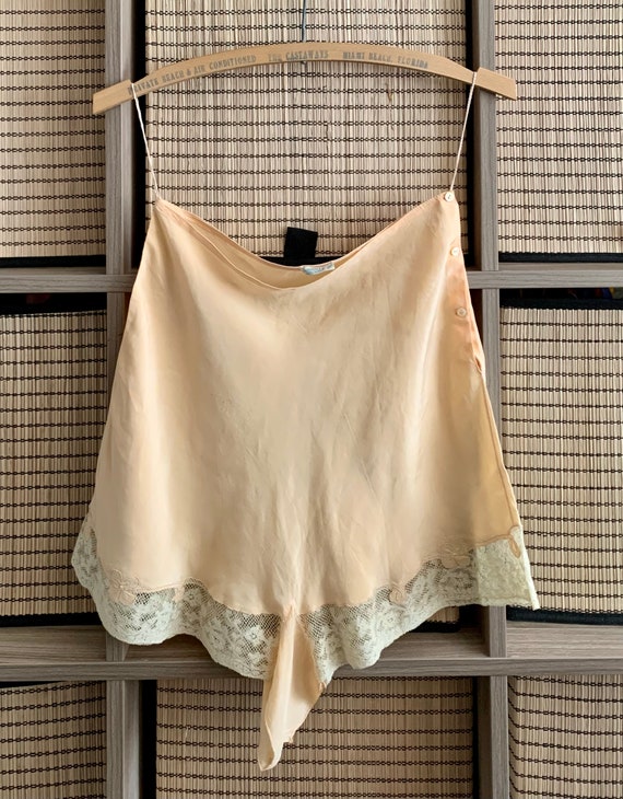 Vintage 1930s Pale Peach Silk Tap Pants, 30s Lingerie - Gem