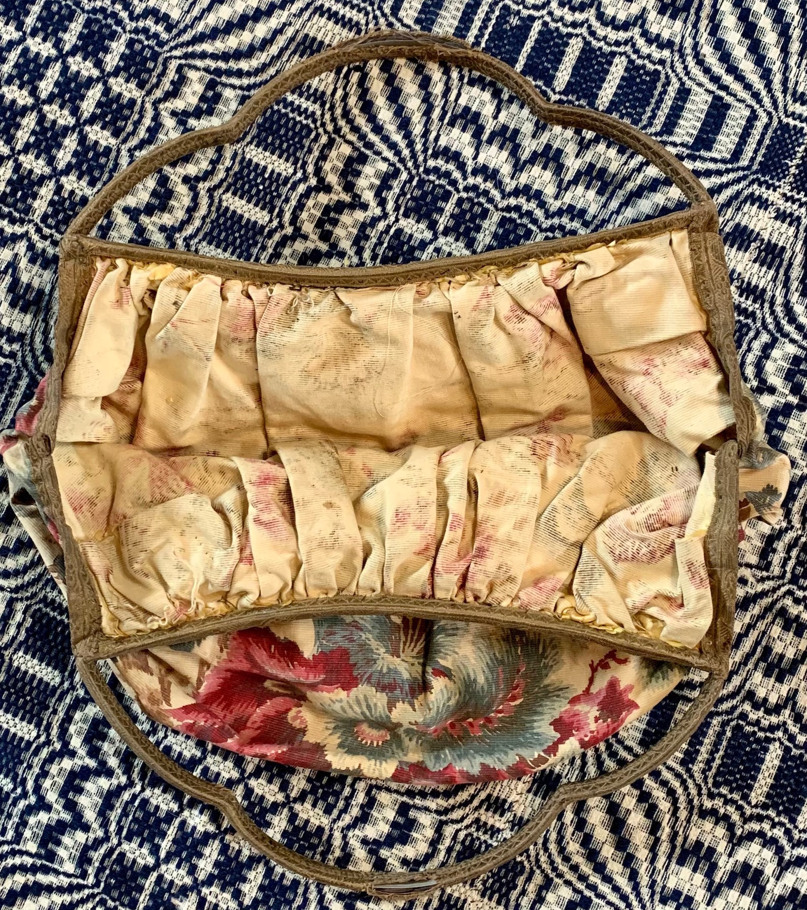 Early 1900s Antique Cloth Bag With Tapestry Covered Metal - Etsy