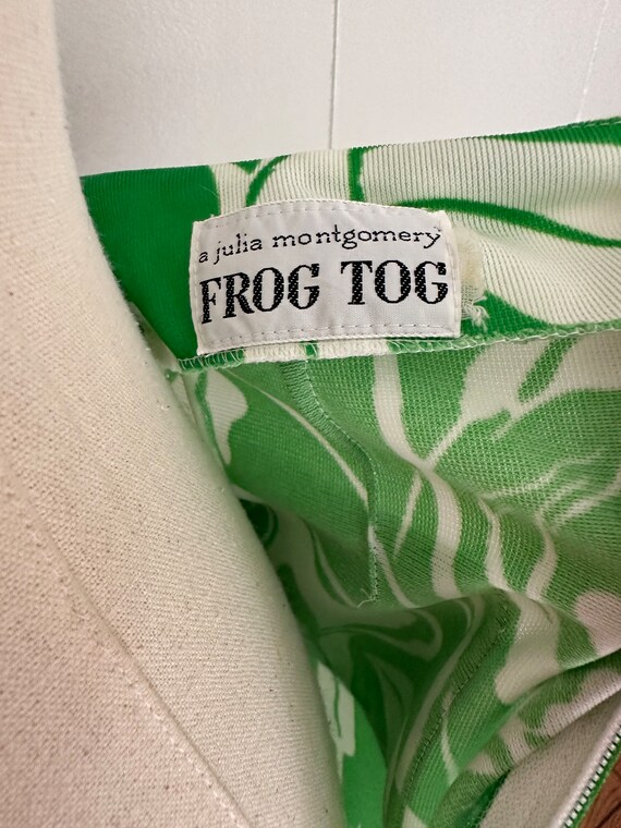1970s julia montgomery Frog Tog green and white pants - Gem