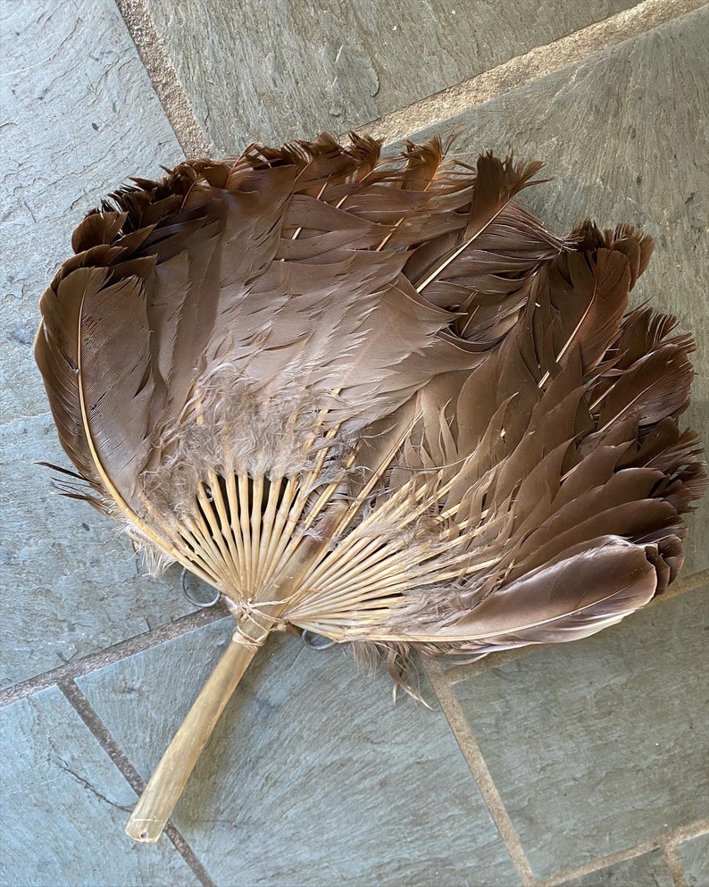 1920s flapper fans turkey feather hand fans set of two | Etsy