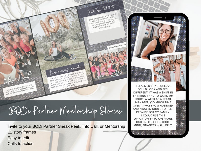 CANVA Bodi Partner Mentorship Story Line - Etsy