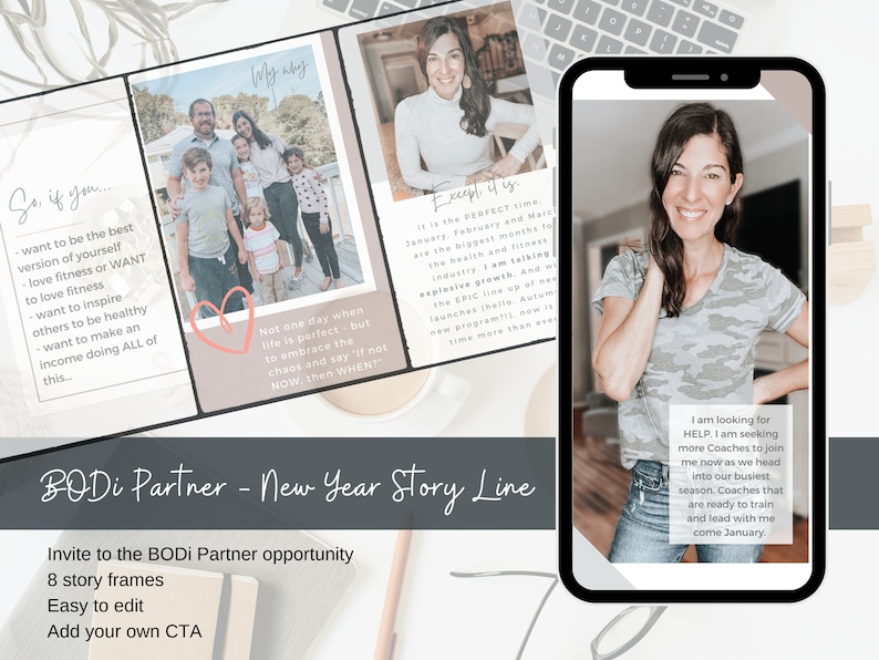 CANVA Bodi Partner Story Line for Holidays/new Year - Etsy