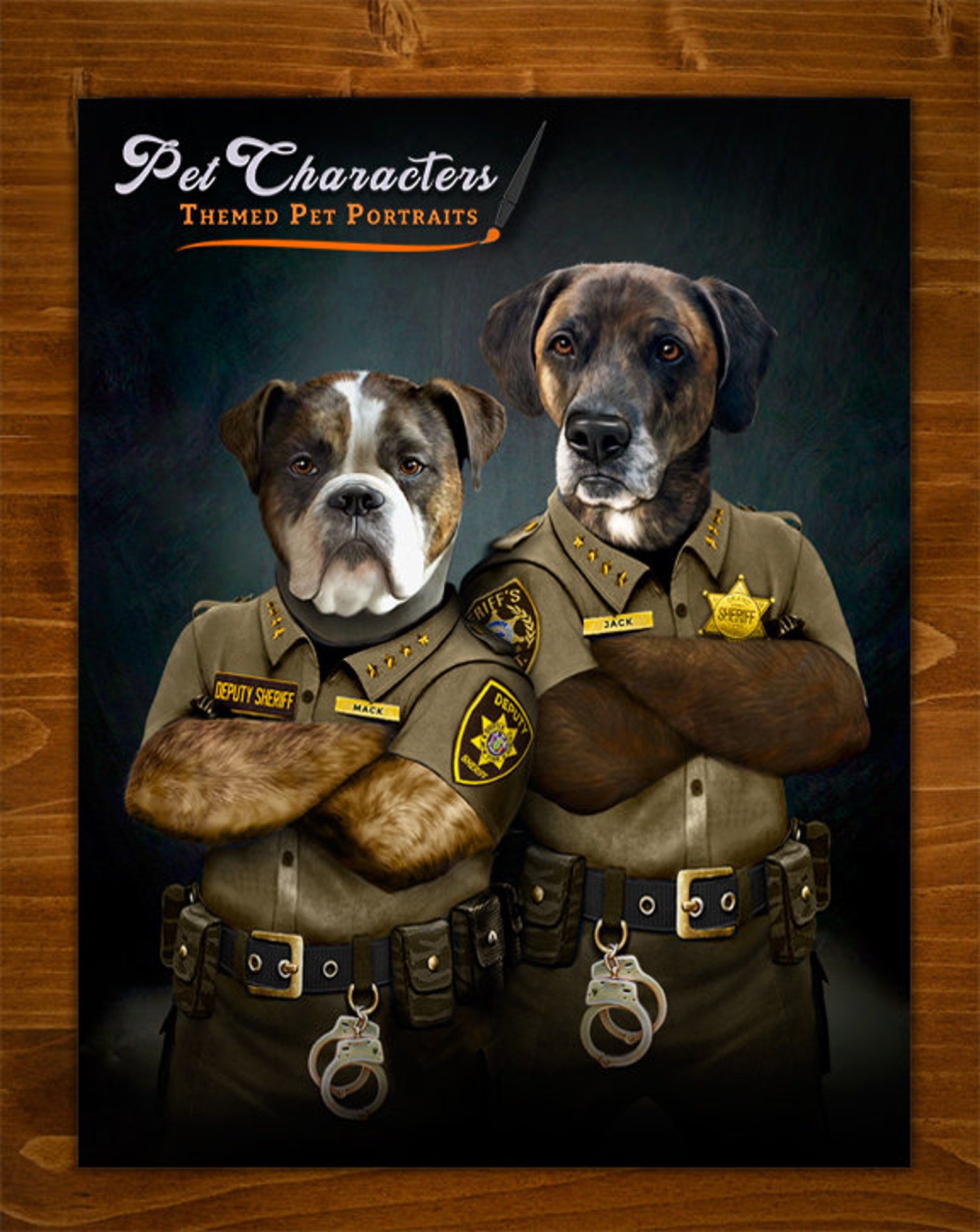 Canine Cop / Deputy and Sheriff Custom Pet Portrait Police | Etsy