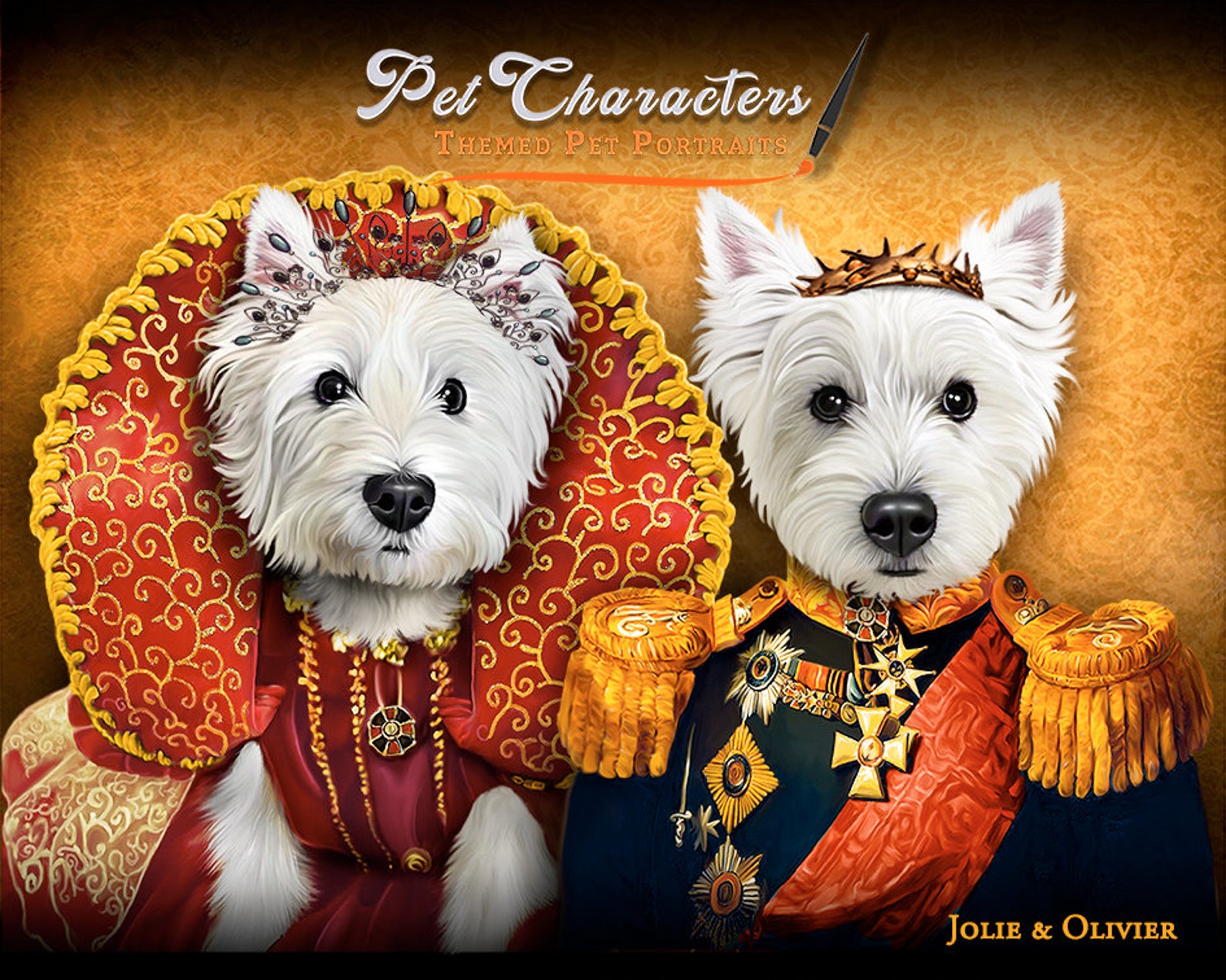 CUSTOM PET PORTRAIT Royal Pet Portrait Victorian Pet Portraits - Etsy