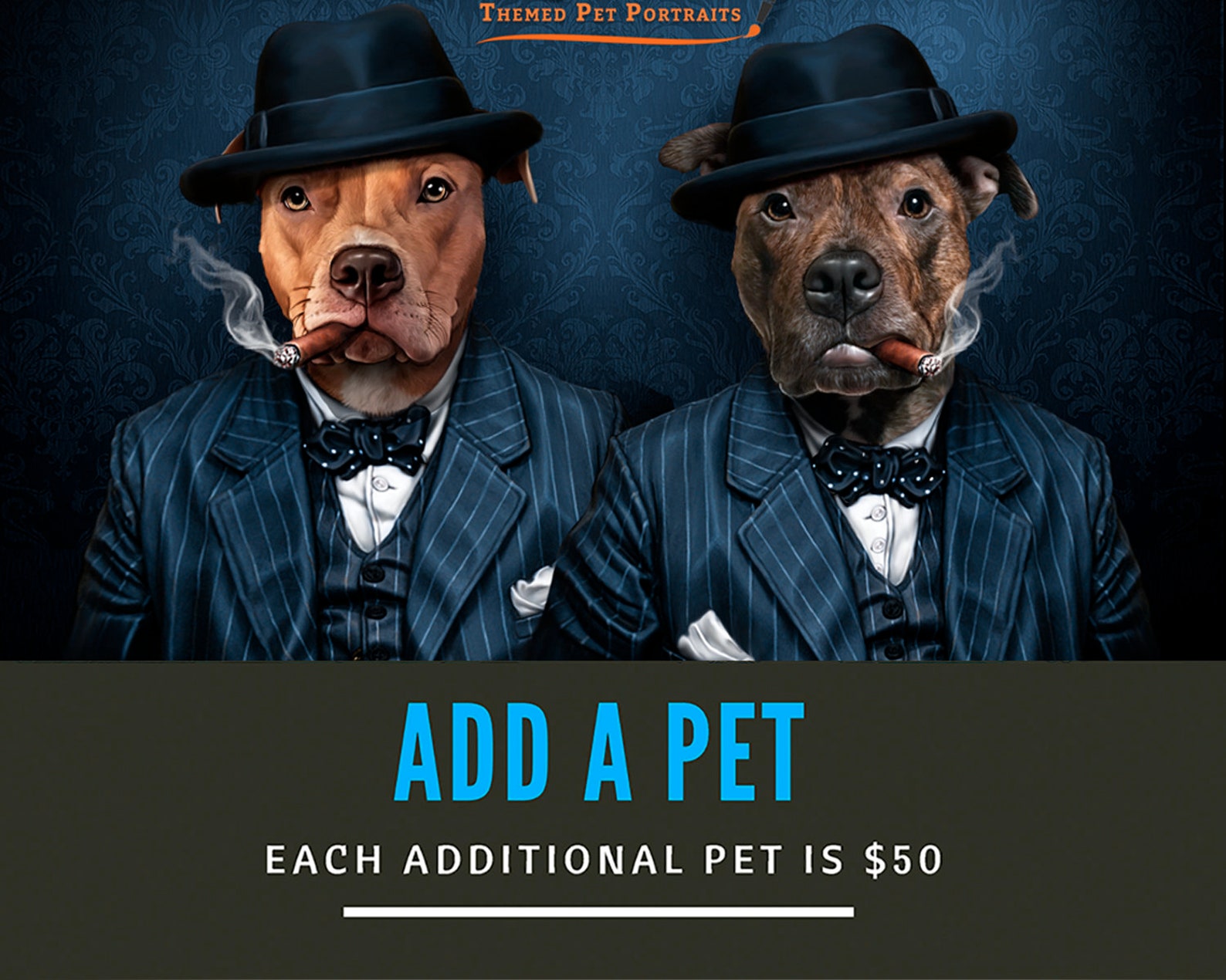 Add Another Pet to Your Pet Portrait - Etsy