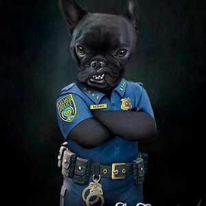 Canine Cop / Deputy and Sheriff Custom Pet Portrait , Police Dog Pet ...