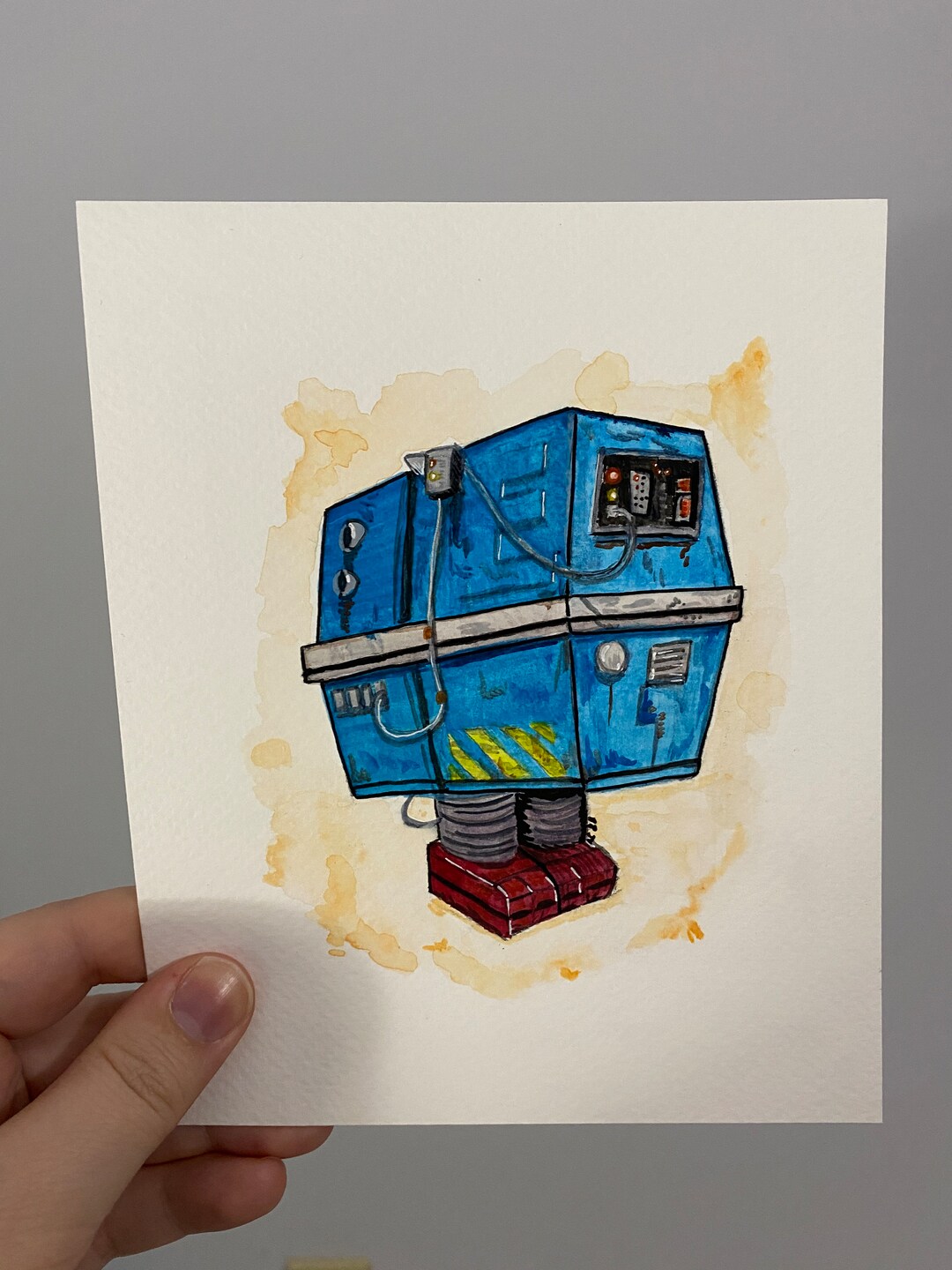 GONK - Original Watercolor Droid Painting | Star Wars-inspired Art ...