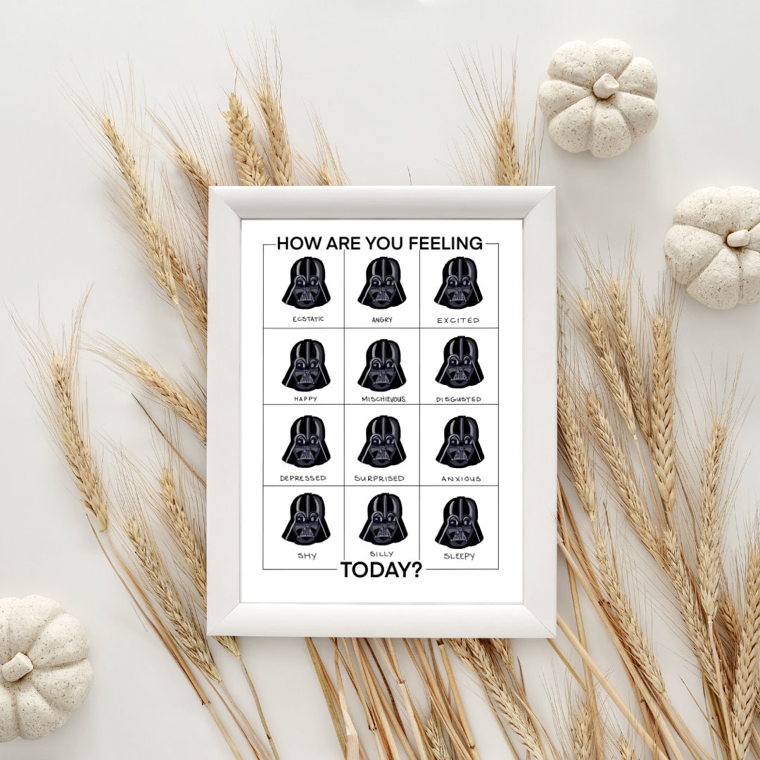 Darth Vader Mood Chart Print - Etsy