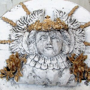 Santos Cherub Embellished Large Wood Box Organizer With Lid, Antique ...