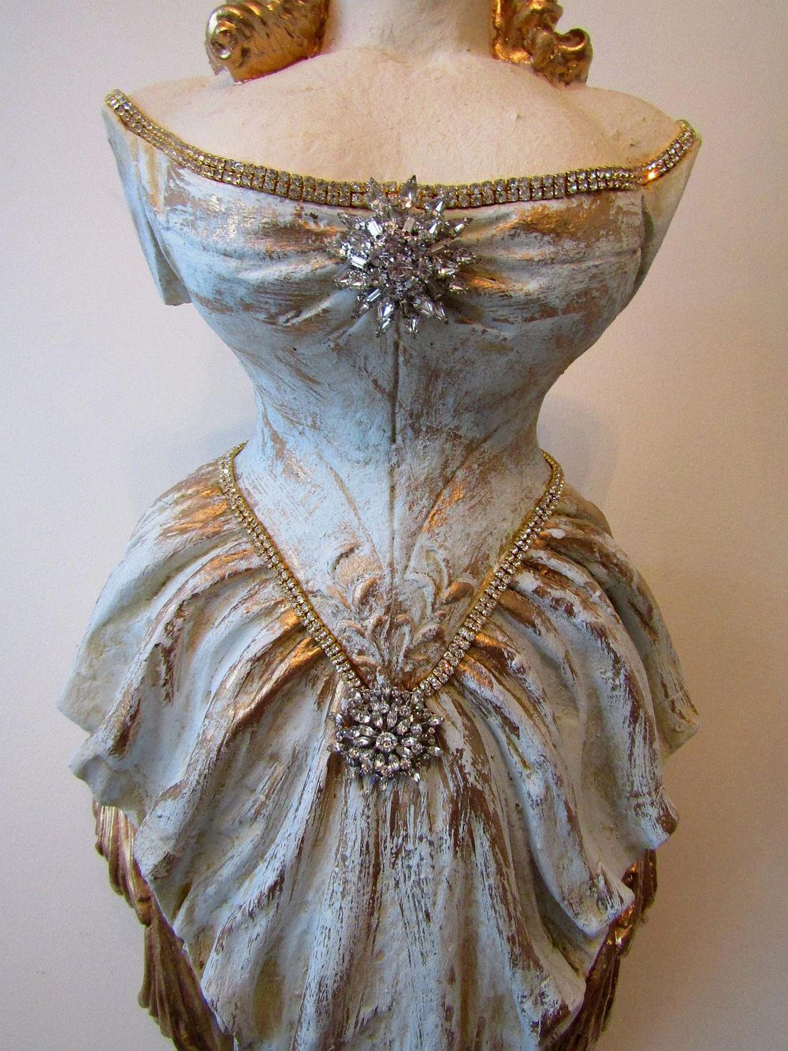 Ship figurehead bow maiden Statue wall decor painted shabby | Etsy