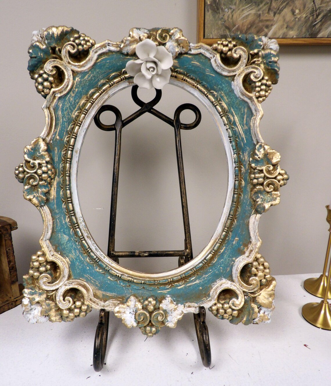 Antique Ornate Plaster Picture Frame Wall Hanging, Wedding Frames, Art ...