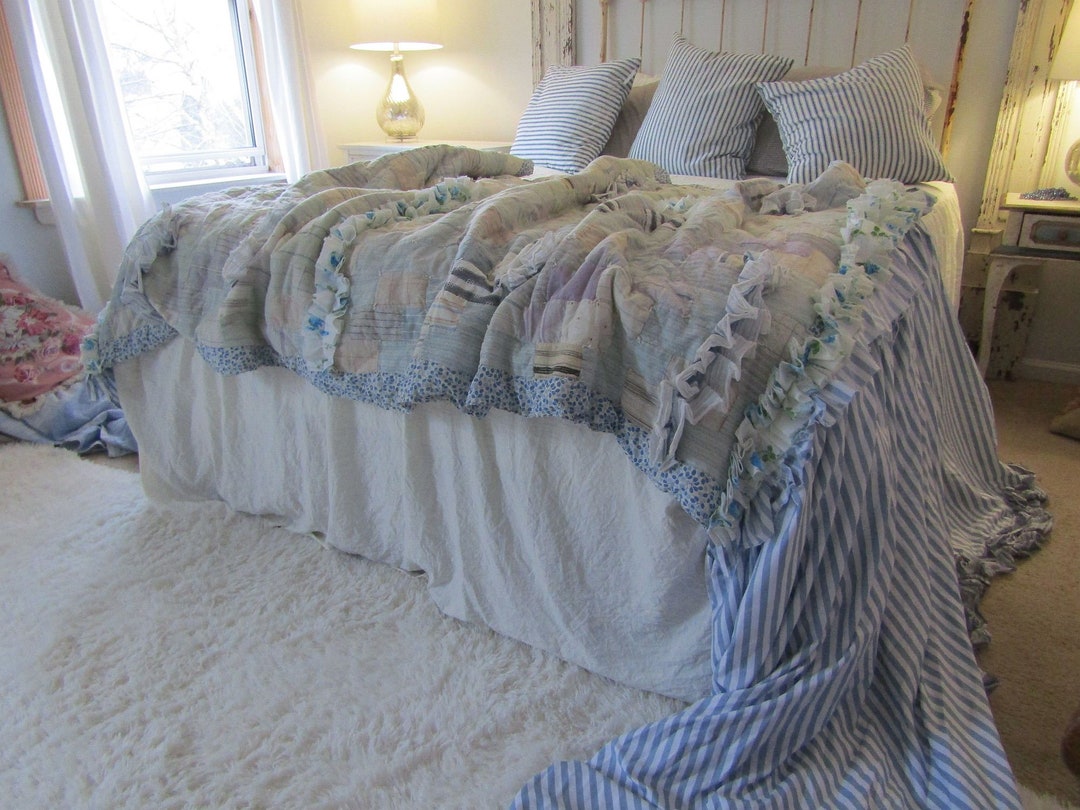 Handmade Cottage Core Quilt Versatile Bed Scarf Throw - Etsy