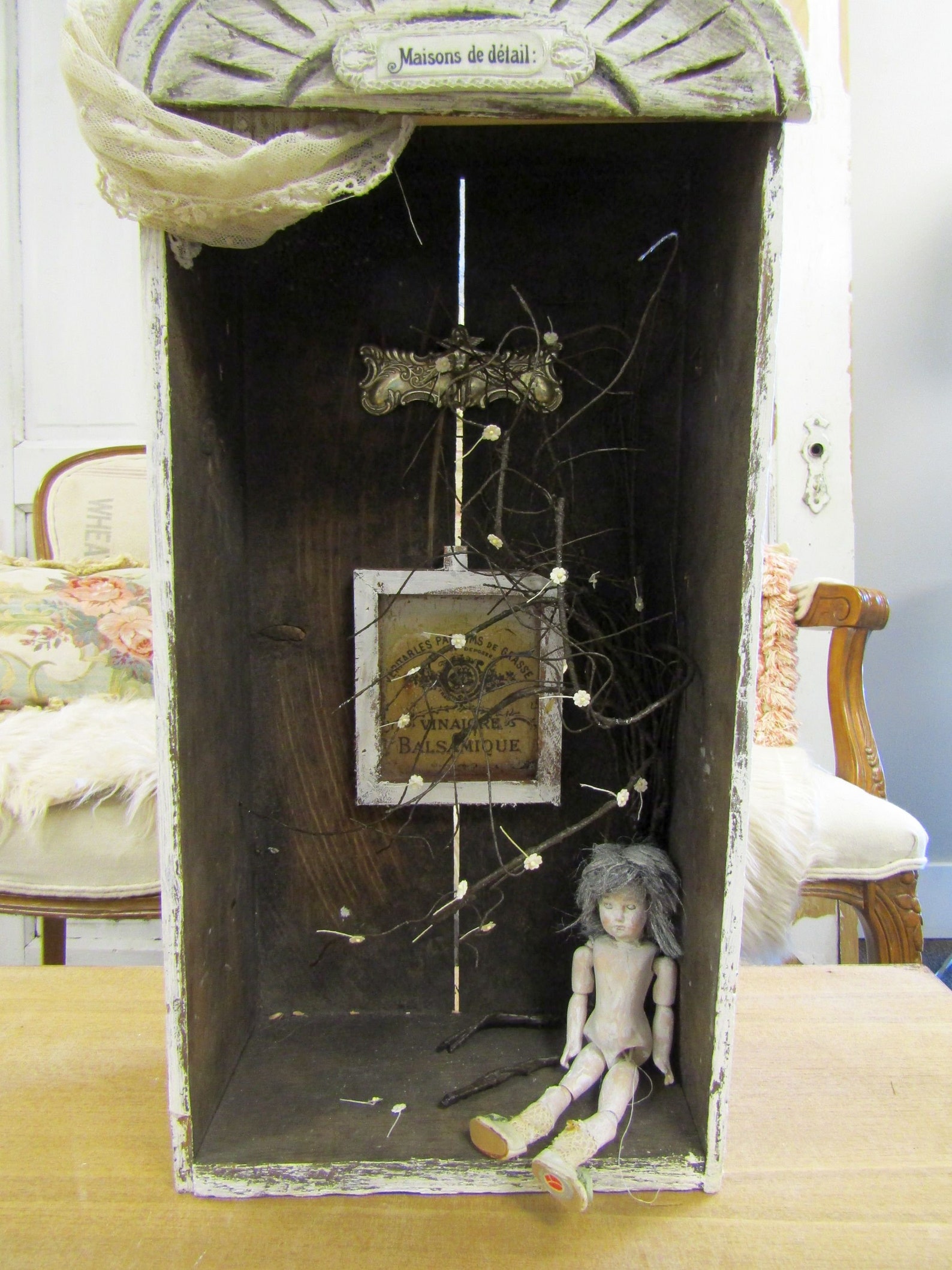 Shabby Diorama Country Shadowbox Display, French Style Oddities Scene ...