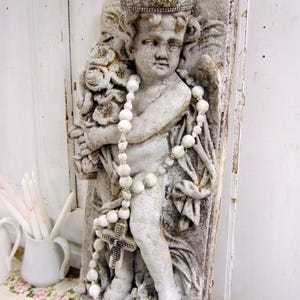 Large, Crowned Cherub Wall Hanging Relief Plaque, Heavy Well-made ...