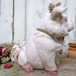 Pink Pig Statue Pink Fancy French Shabby Farmhouse Statuary - Etsy