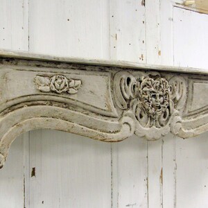 Large Linen Cornice Shelfing Roses and Handmade Greenery God, Hand ...